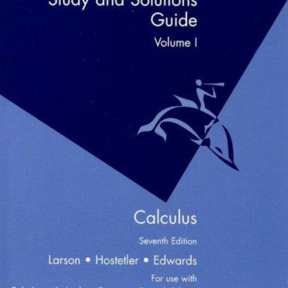 Study and Solutions Guide Calculus by Bruce H. Edwards