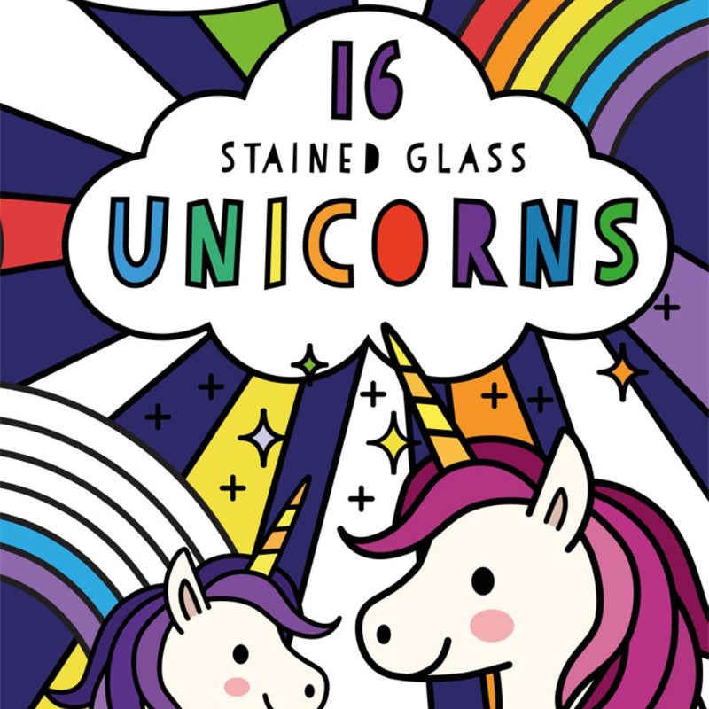 Stained Glass Coloring Unicorns by Na | Pango Books