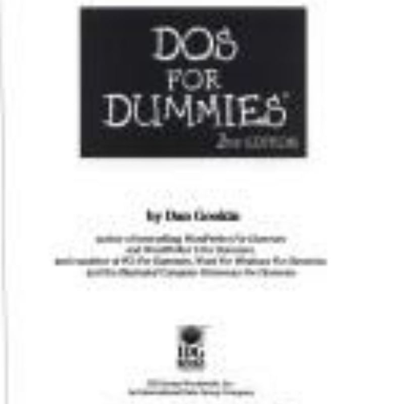 DOS for Dummies by Dan Gookin | Pangobooks