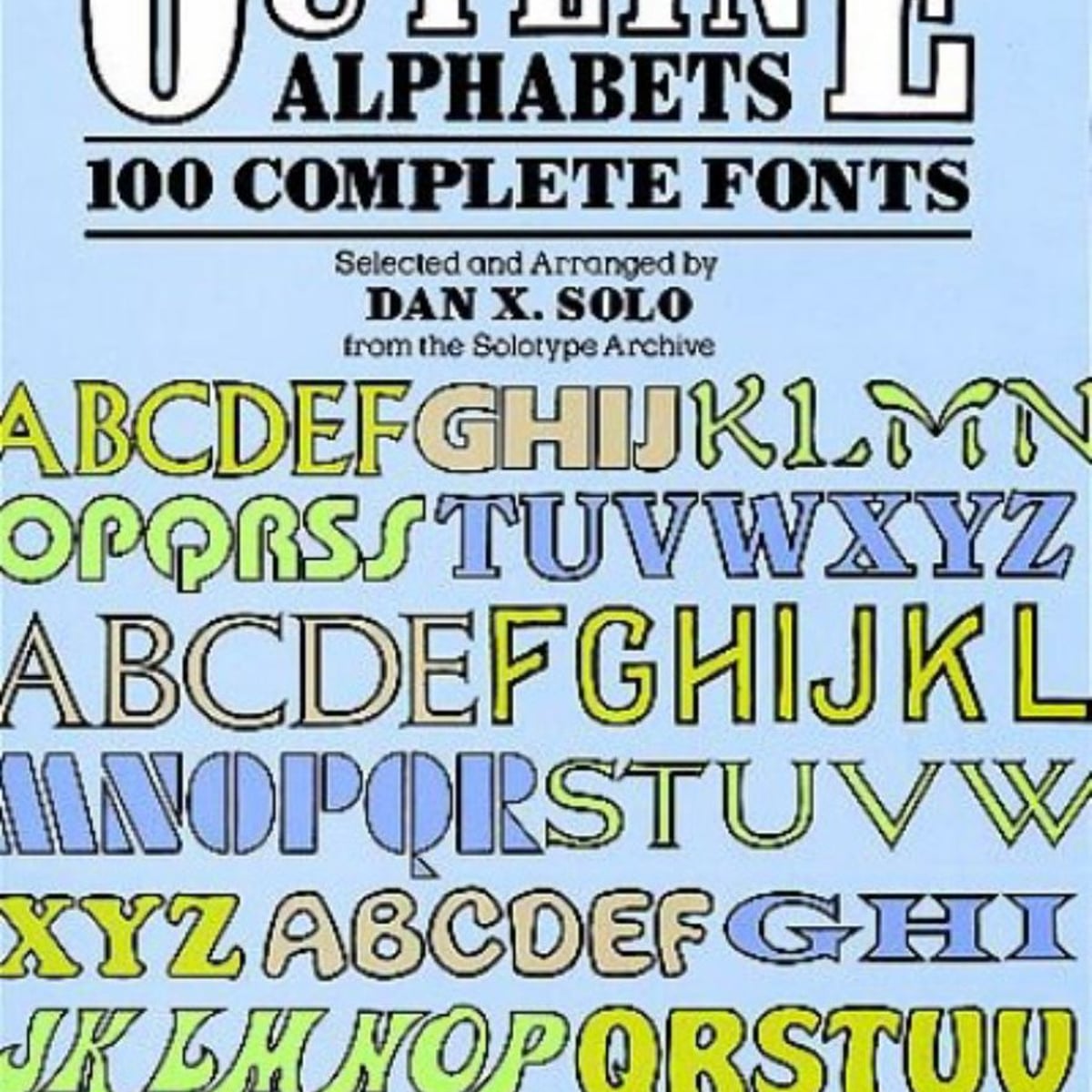 Outline Alphabets by Dan X. Solo
